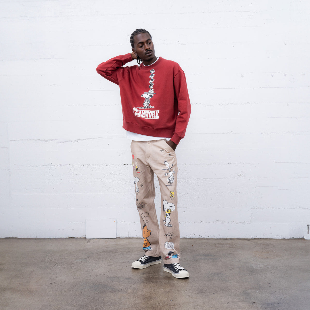 PEANUTS TEAMWORK CREWNECK ONLINE | MARKET STUDIOS