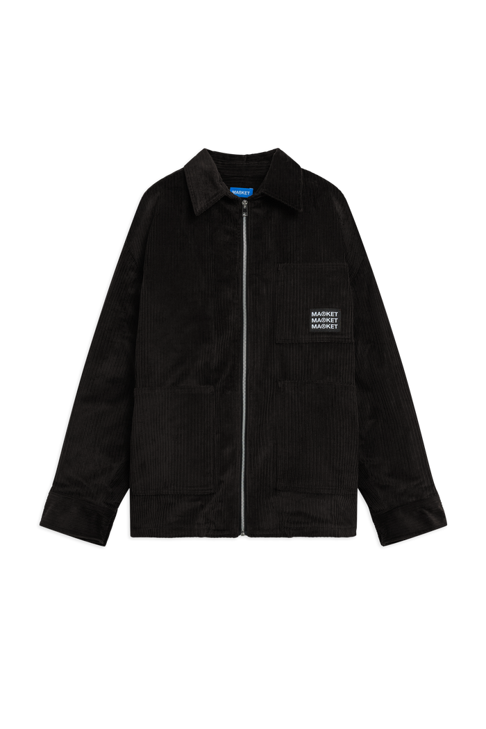 Velvet Zip Up Overshirt