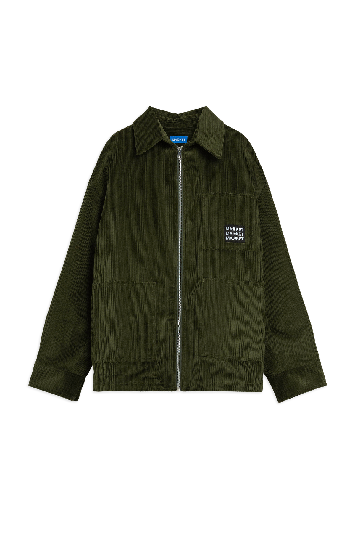 Velvet Zip Up Overshirt